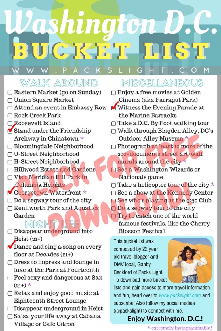 A Washington D.C. Bucket List: 74 Ways to Experience the Nation's Capital